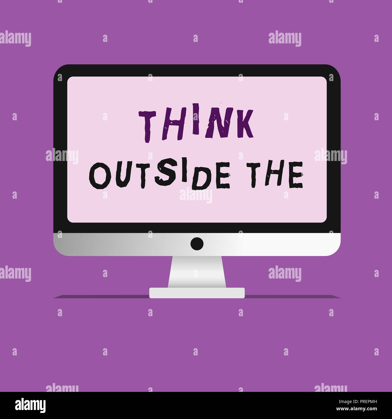 Handwriting text writing Think Outside The. Concept meaning Creative ...