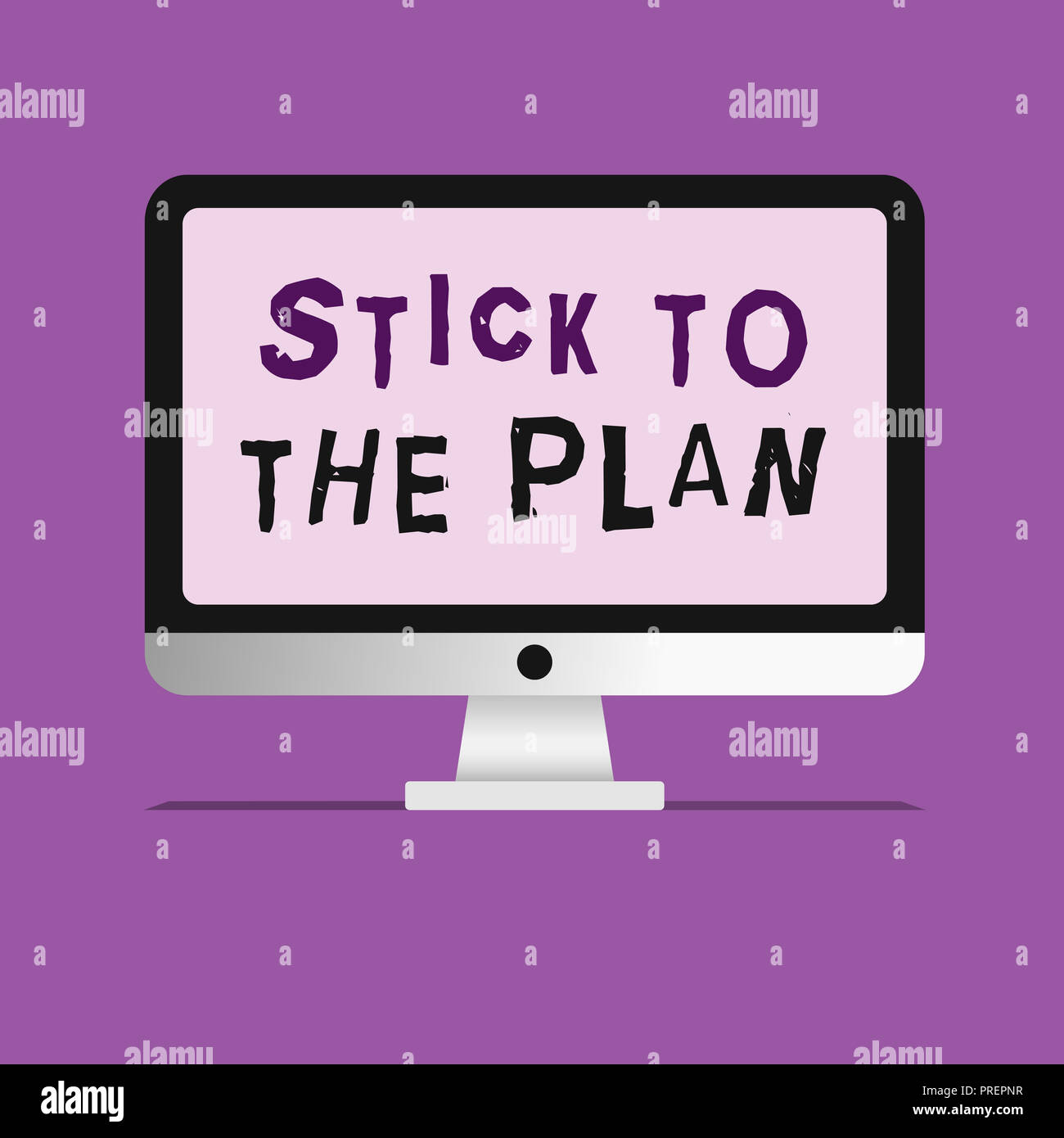 Handwriting text writing Stick To The Plan. Concept meaning To adhere ...