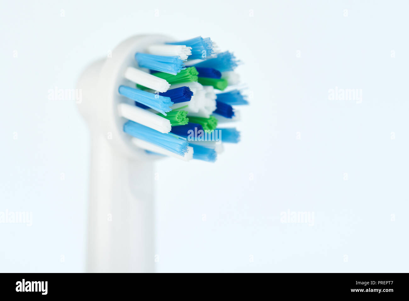 New colorful toothbrush head close up view isolated Stock Photo - Alamy