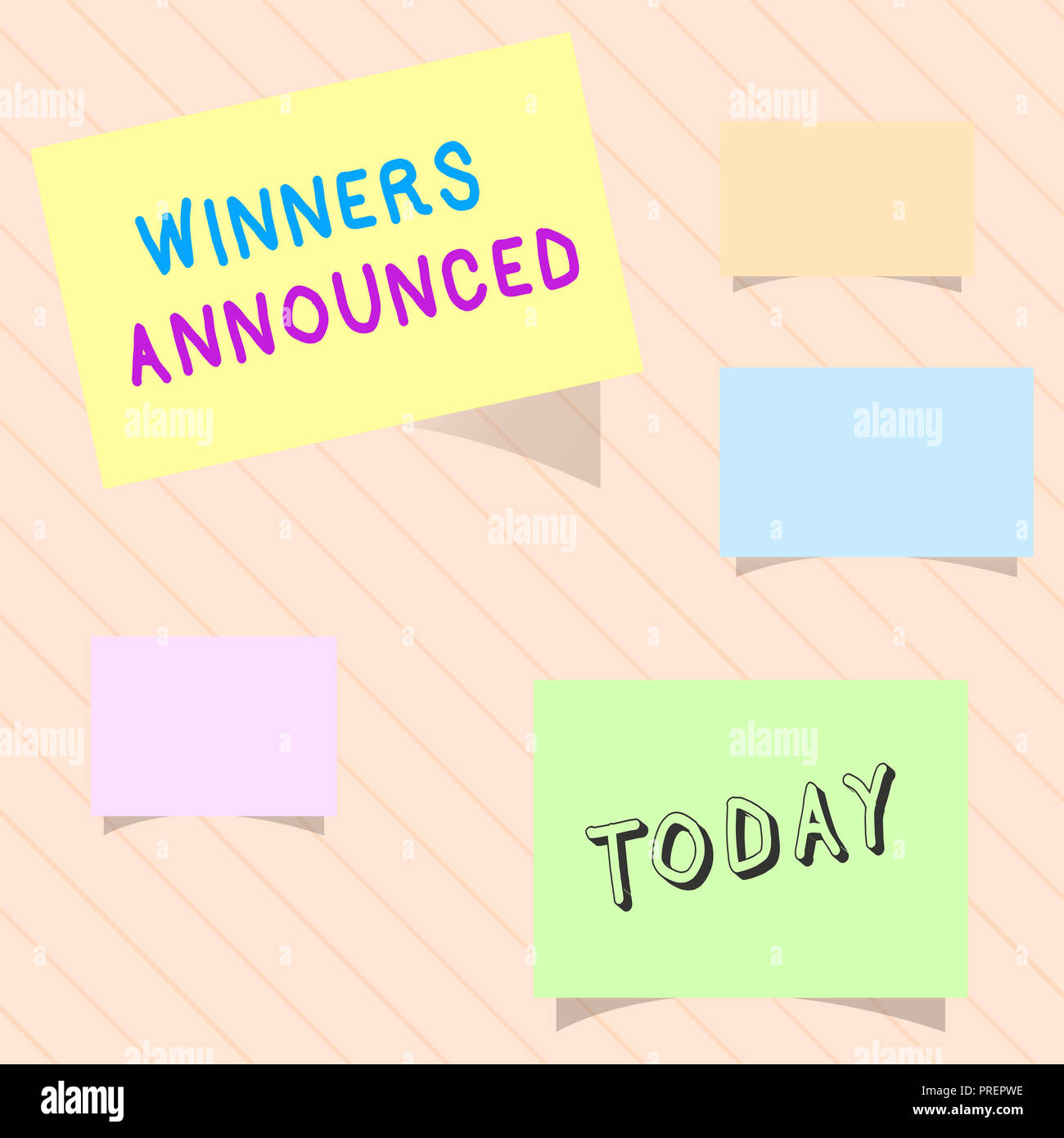 Word writing text Winners Announced. Business concept for Announcing ...