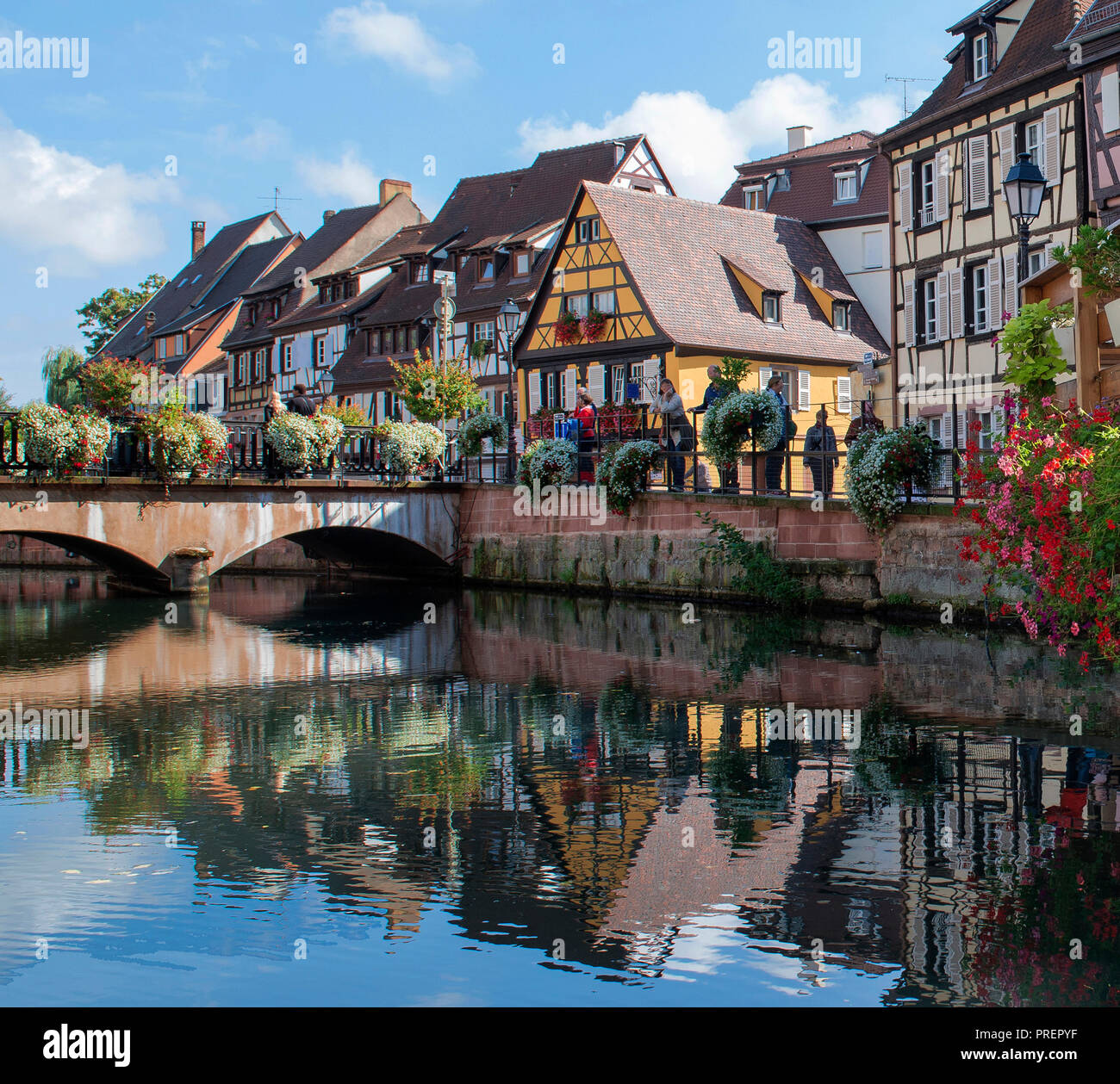 Canals of Colmar is a town in Alsace region. Its old town has ...