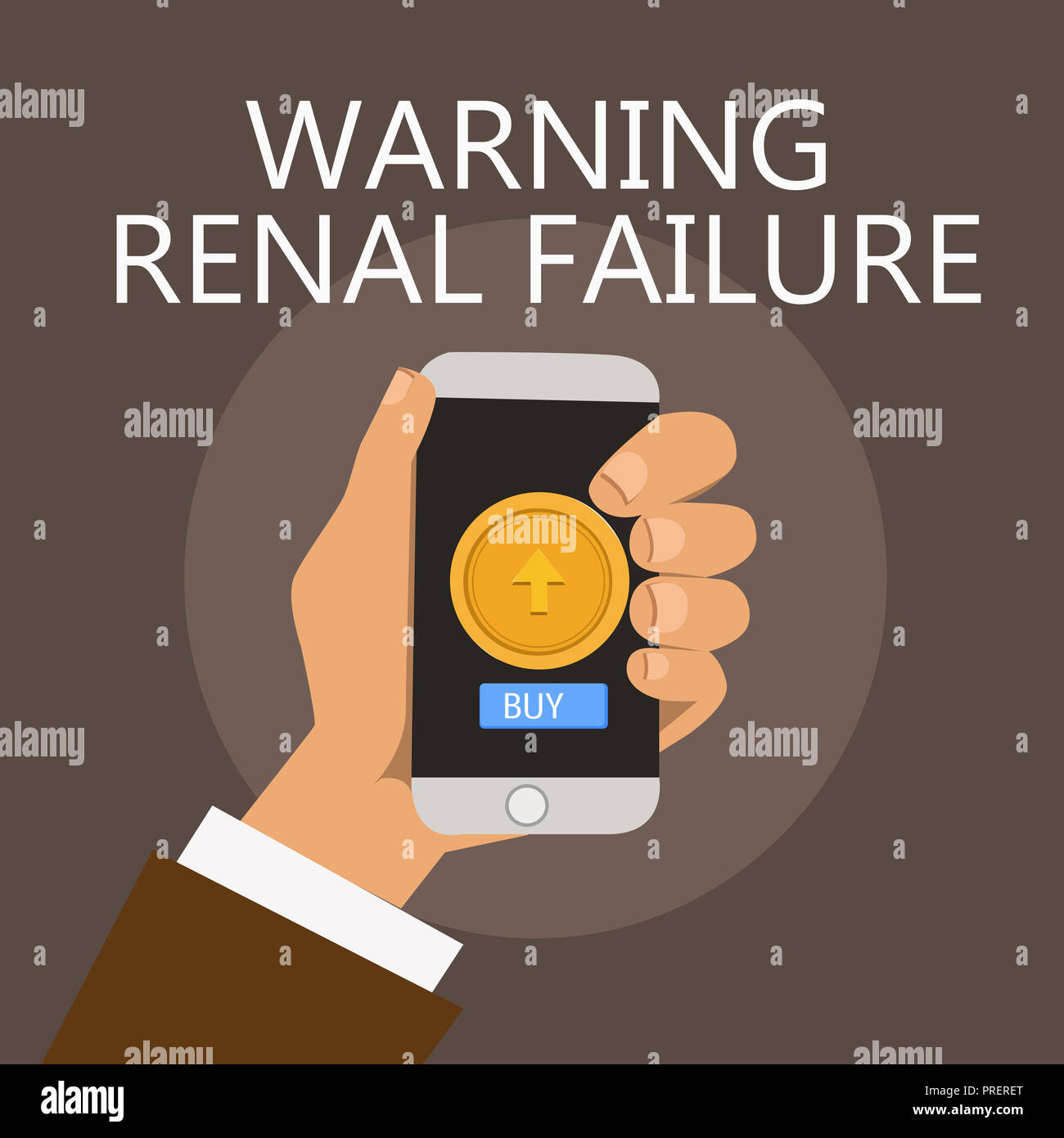 Conceptual hand writing showing Warning Renal Failure. Business photo ...