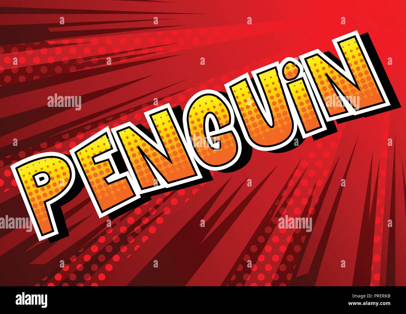 Penguin - Vector illustrated comic book style phrase Stock Vector Image ...