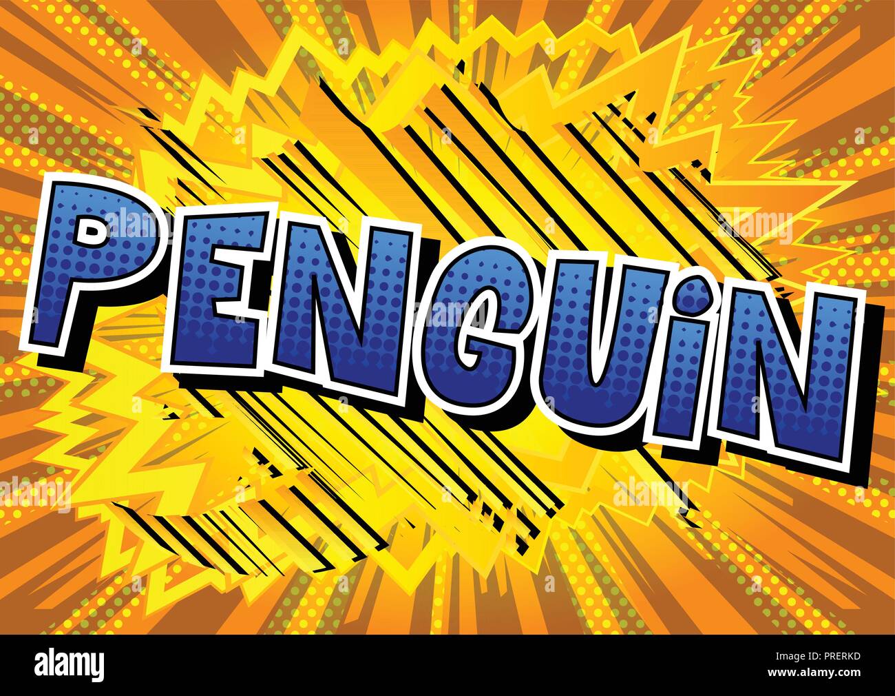 Penguin - Vector illustrated comic book style phrase Stock Vector Image ...