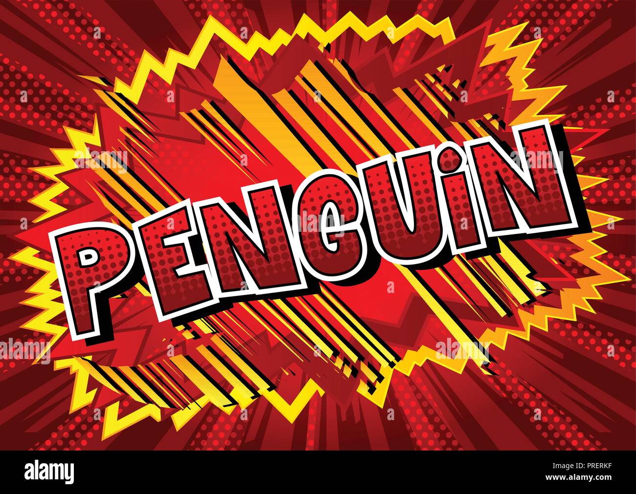Penguin - Vector illustrated comic book style phrase Stock Vector Image ...