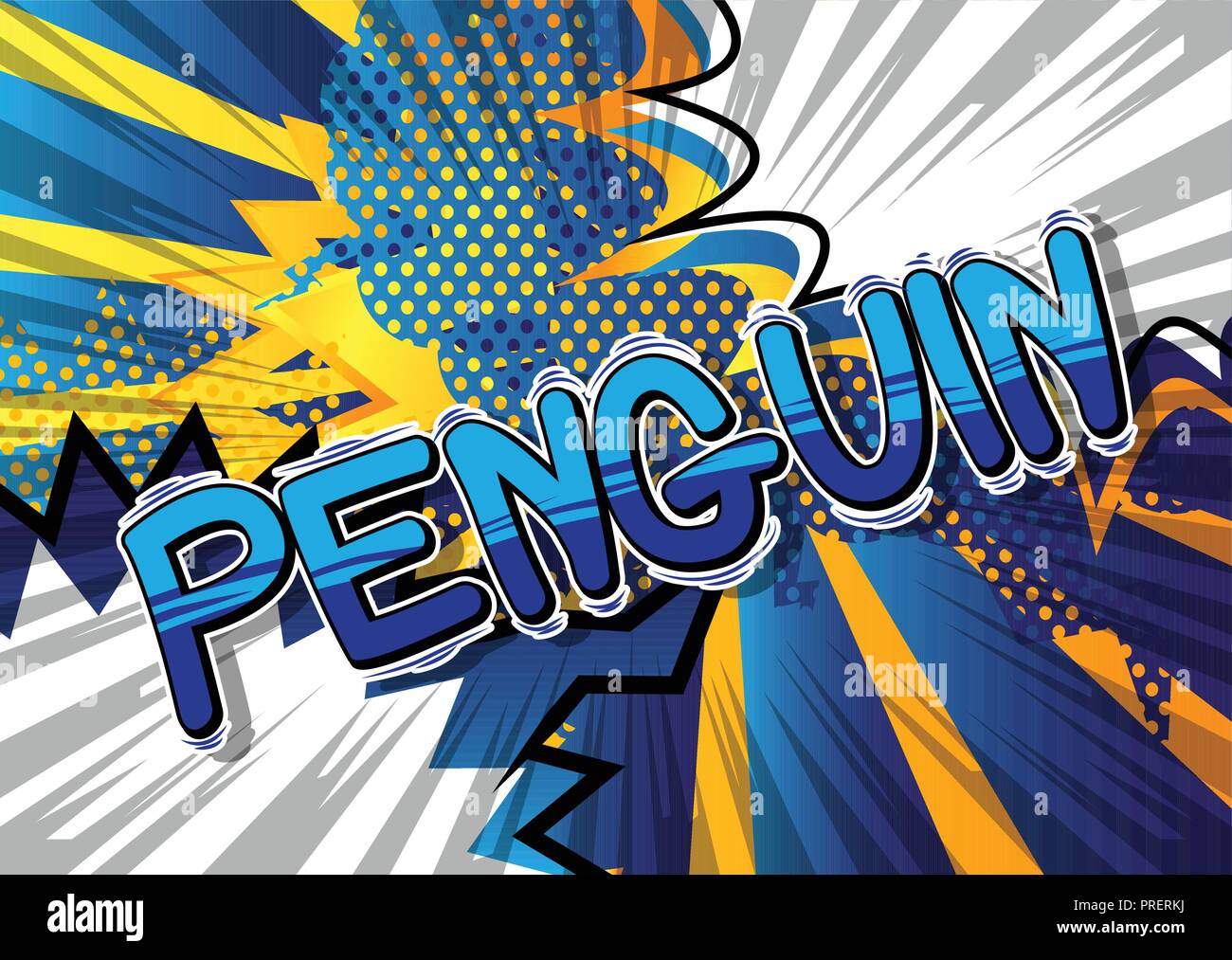 Penguin - Vector illustrated comic book style phrase Stock Vector Image ...