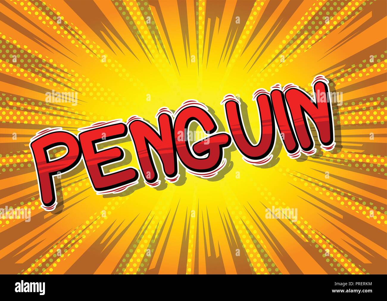 Penguin - Vector illustrated comic book style phrase Stock Vector Image ...