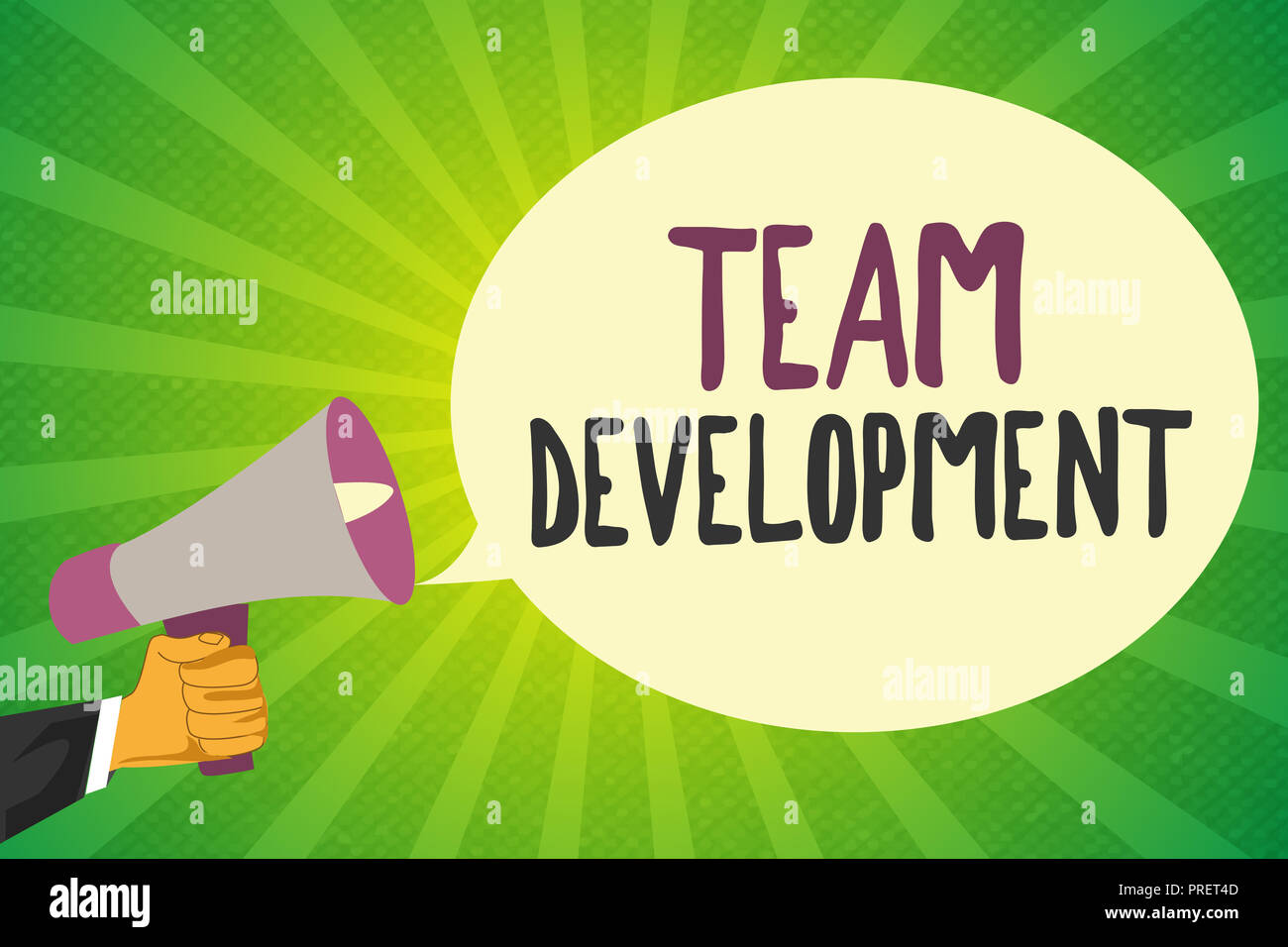 Handwriting text writing Team Development. Concept meaning learn why and how small groups change ...