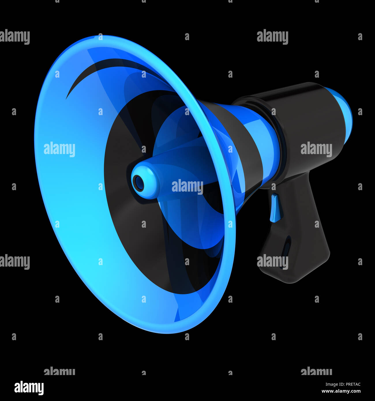 bullhorn blue black stylish communication megaphone news blog ...