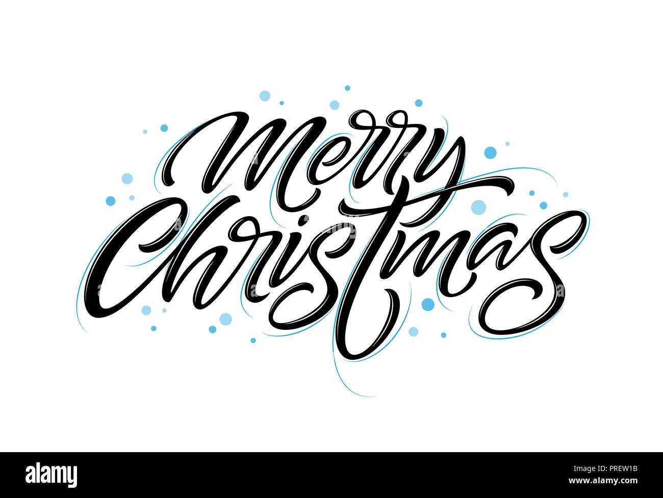 Christmas hand drawn lettering Stock Vector Image & Art - Alamy
