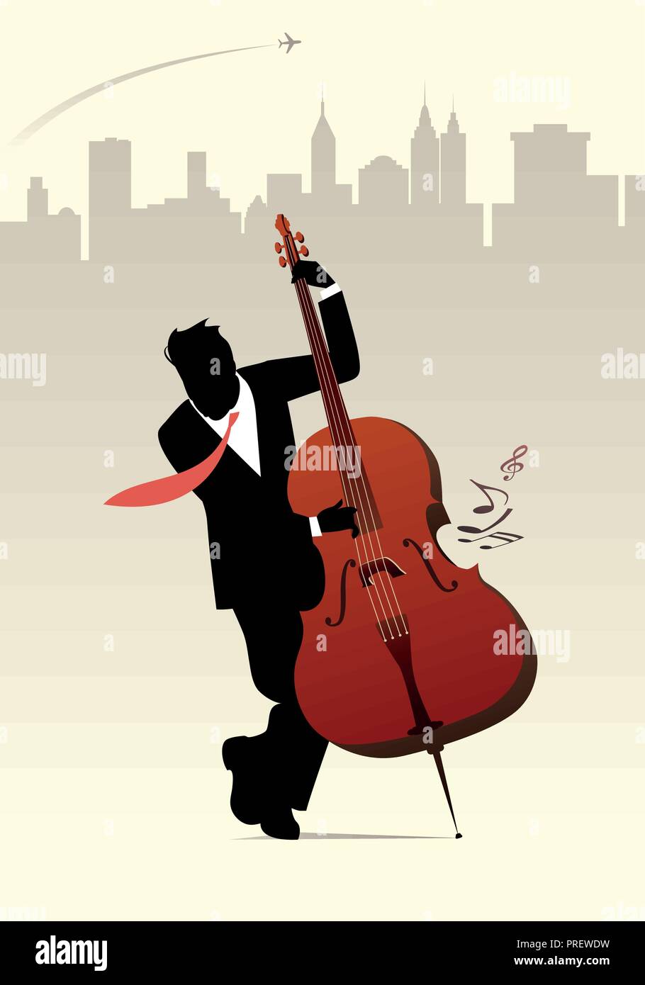 Rockabilly double bass Stock Vector Images - Alamy