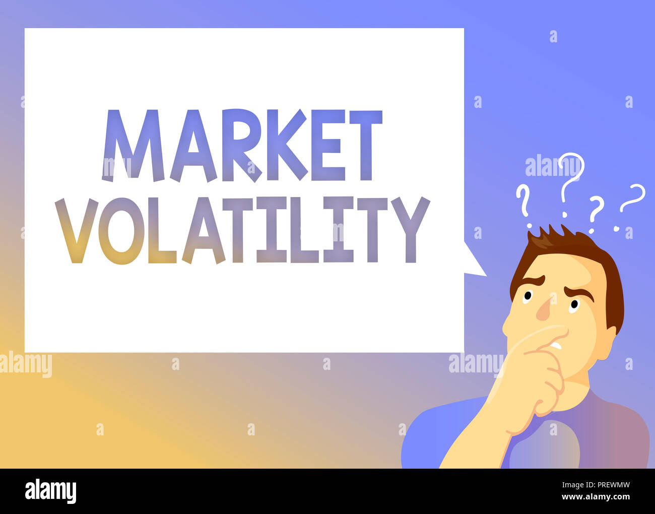 Text sign showing Market Volatility. Conceptual photo Underlying ...