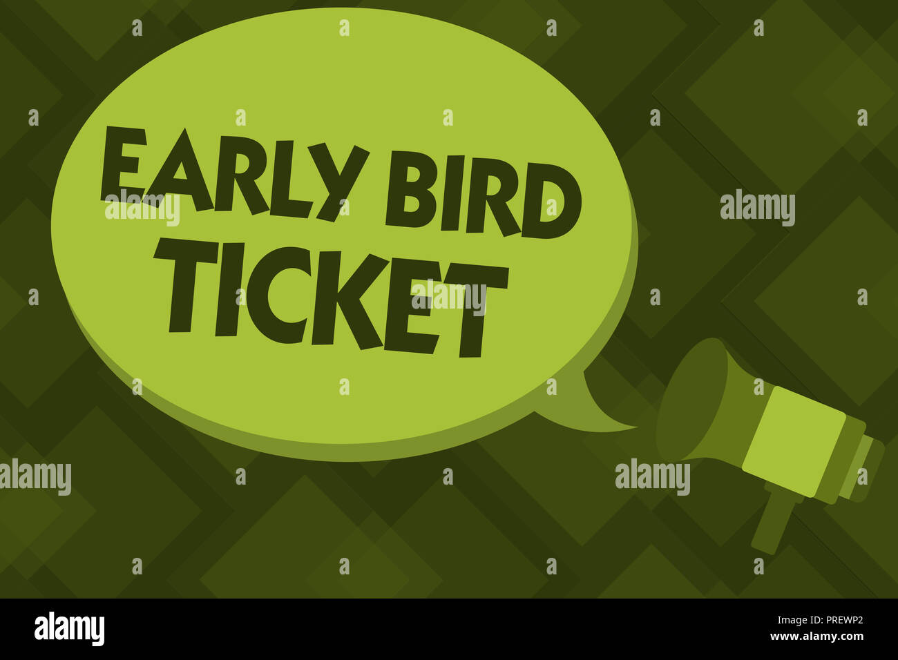 Writing note showing Early Bird Ticket. Business photo showcasing ...