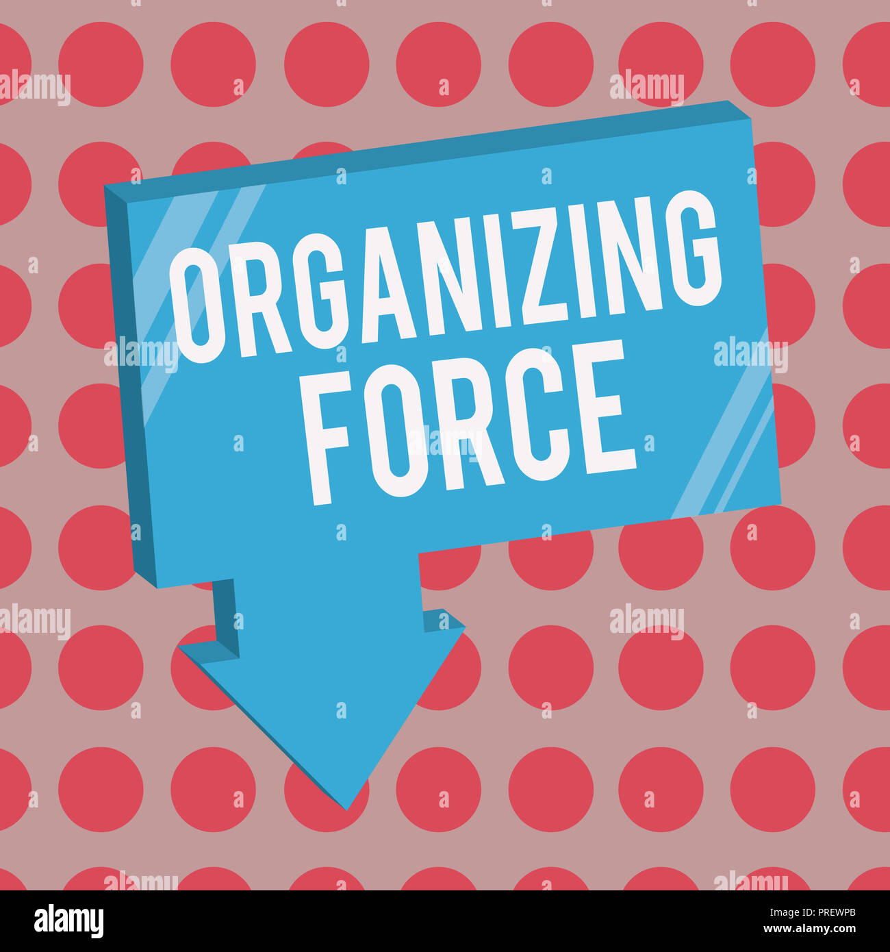 Conceptual hand writing showing Organizing Force. Business photo text ...