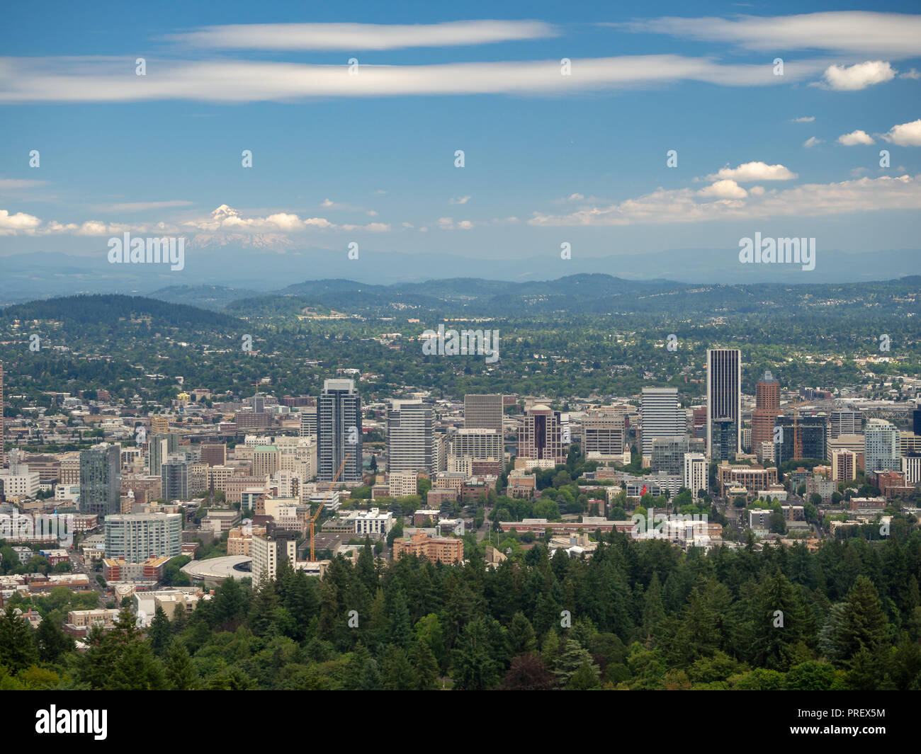 Skyline hood downtown landscape hi-res stock photography and images - Alamy