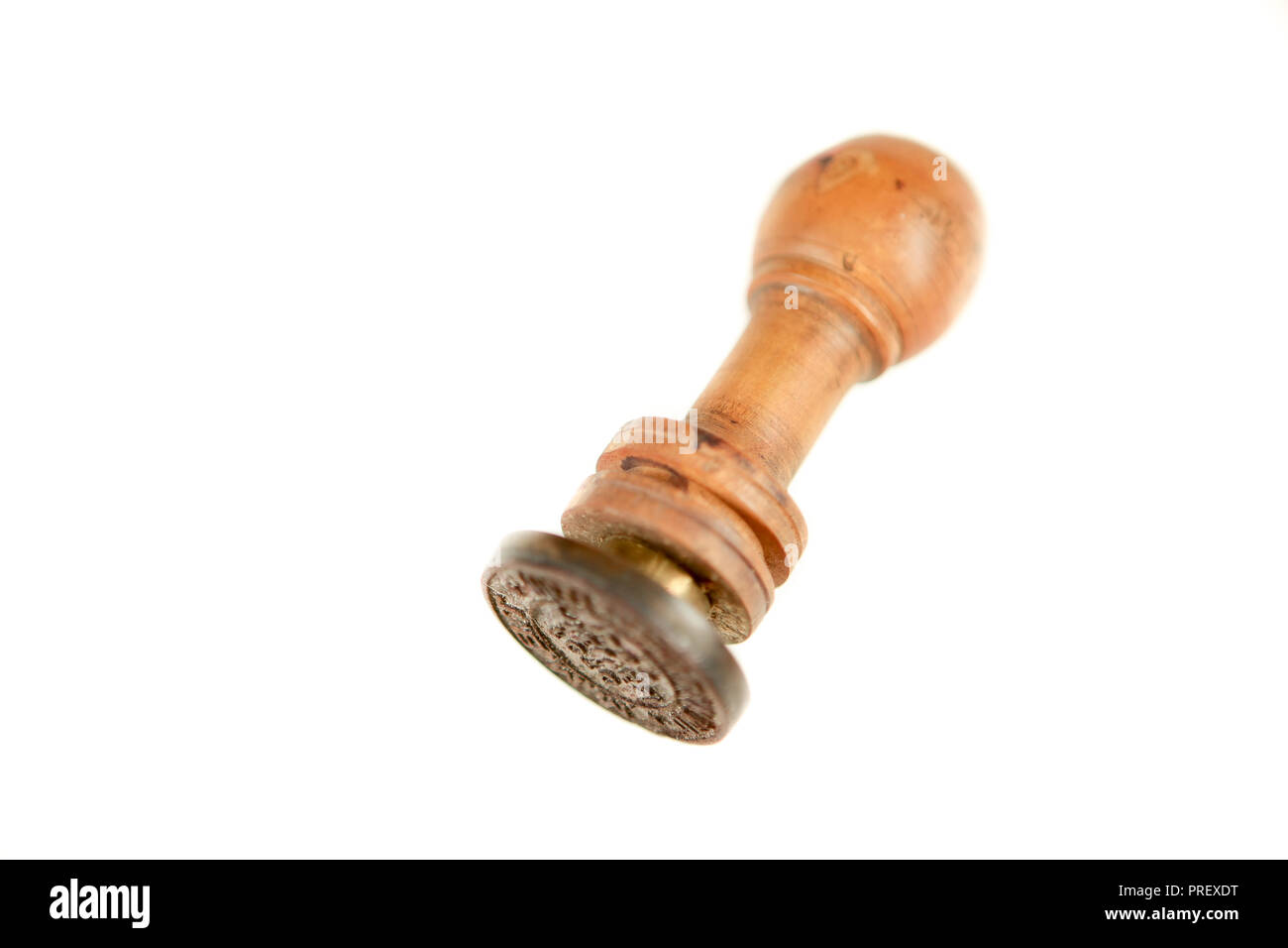 Front view of stamp , isolated on white background with shallow deptth ...