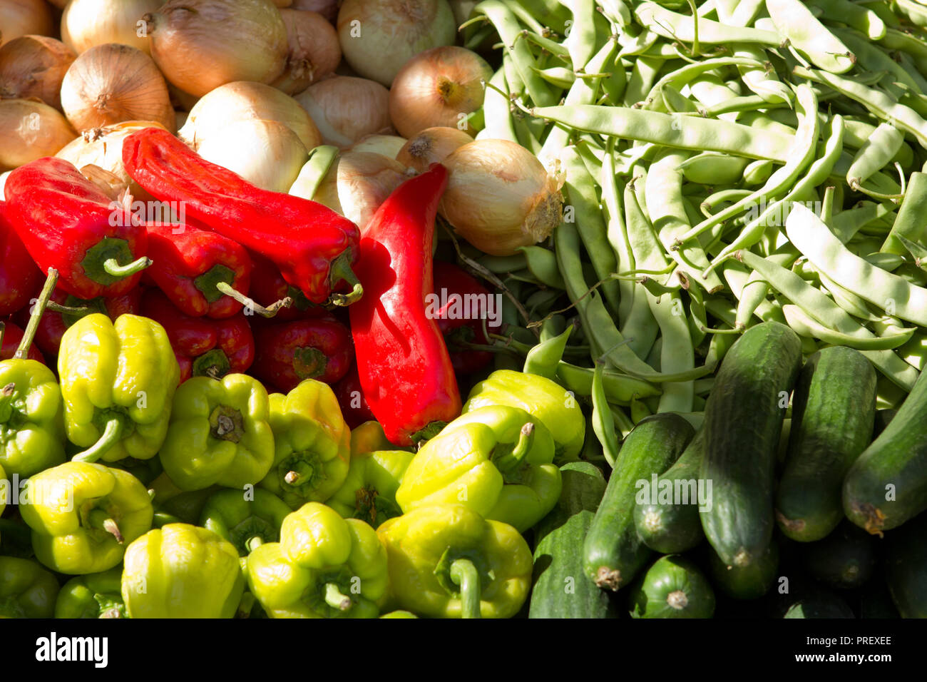 Close up view of the different vegetable on local market Stock Photo ...