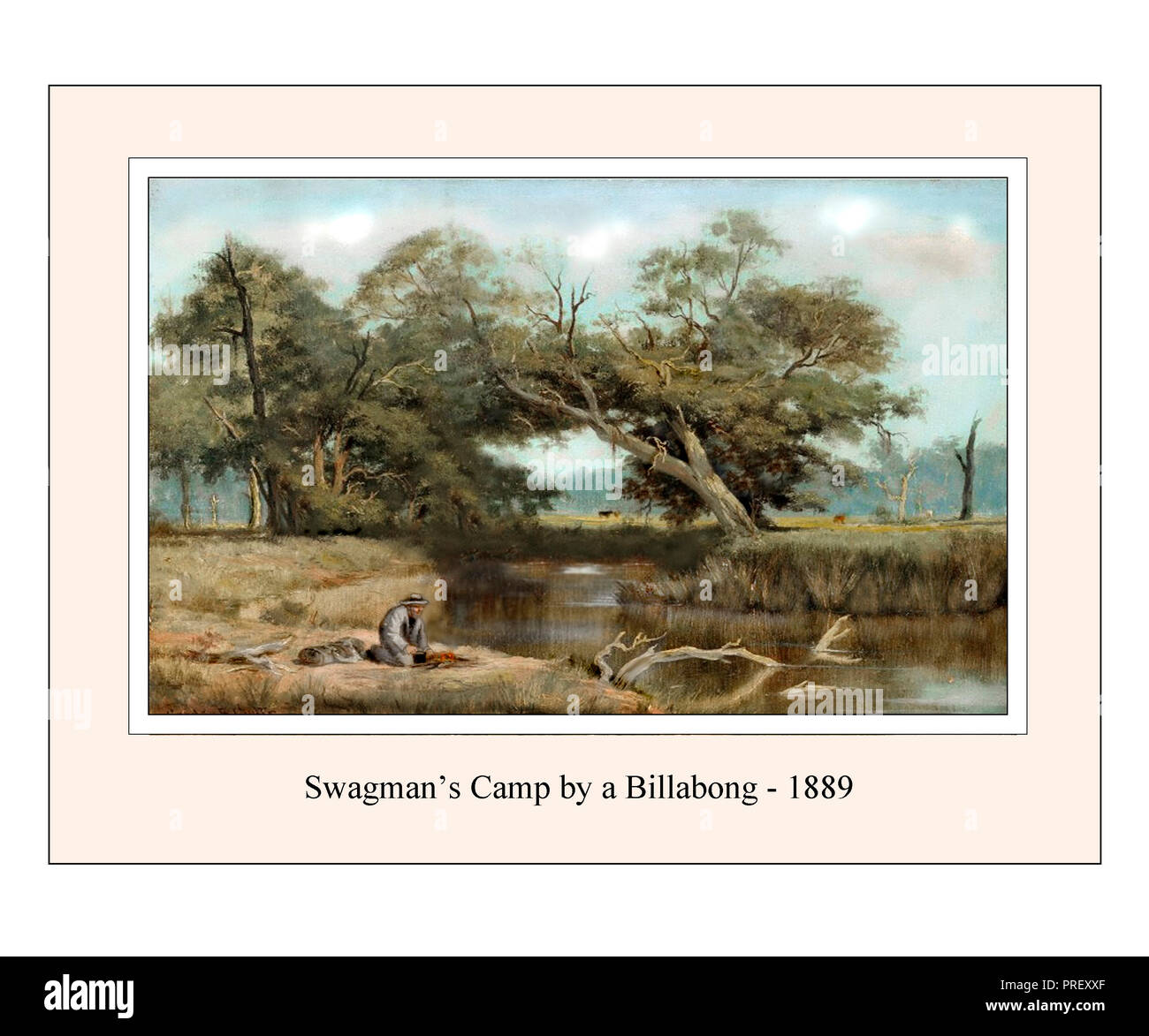 The Swagman's Camp After a Landscape by Gordon Coutts Reset and ...