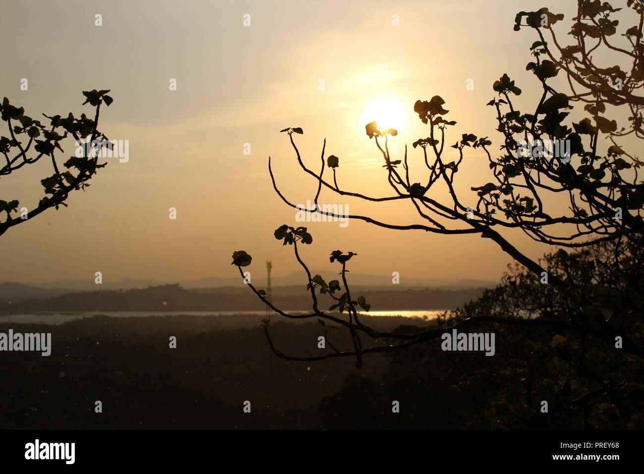 sunset while its raining Stock Photo - Alamy
