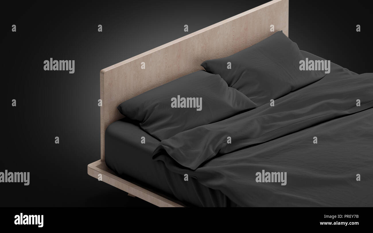 3d rendering double bed isolated hi-res stock photography and images ...