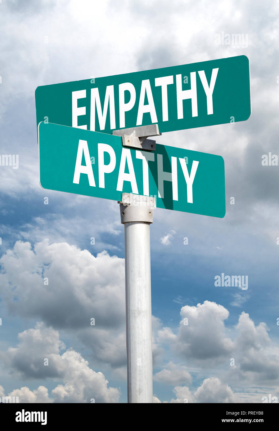 empathy apathy sign Stock Photo - Alamy