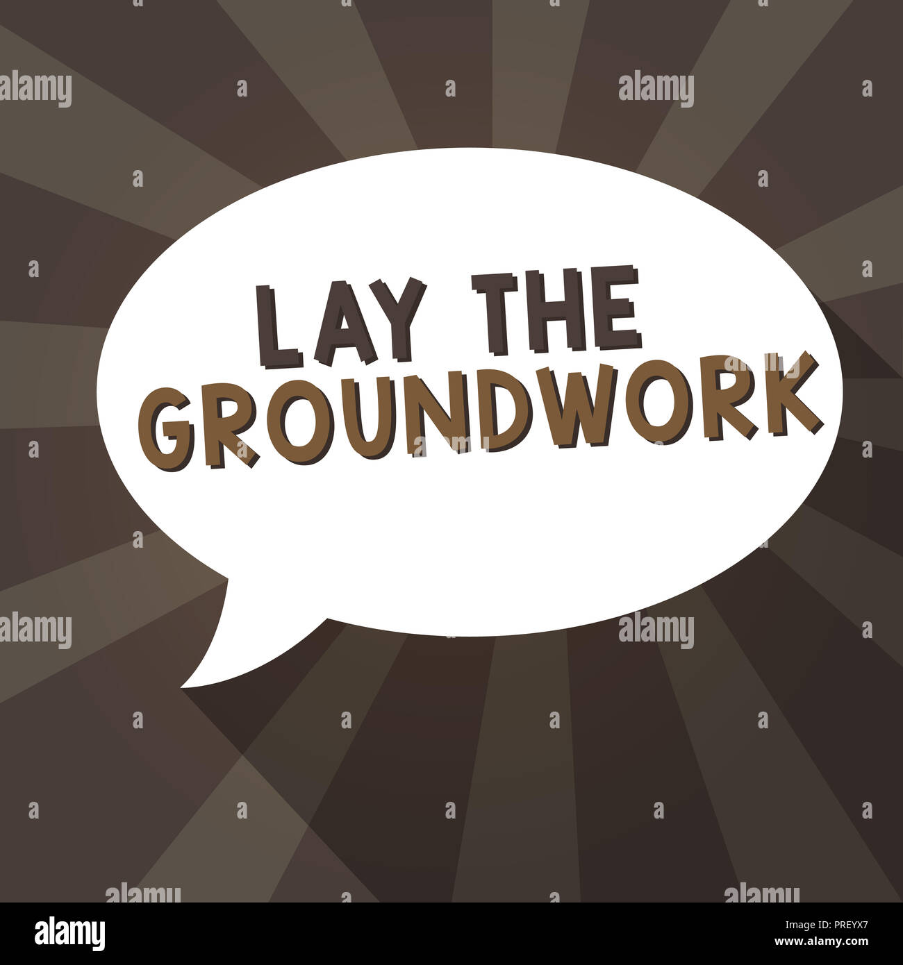 Handwriting text writing Lay The Groundwork. Concept meaning Preparing ...