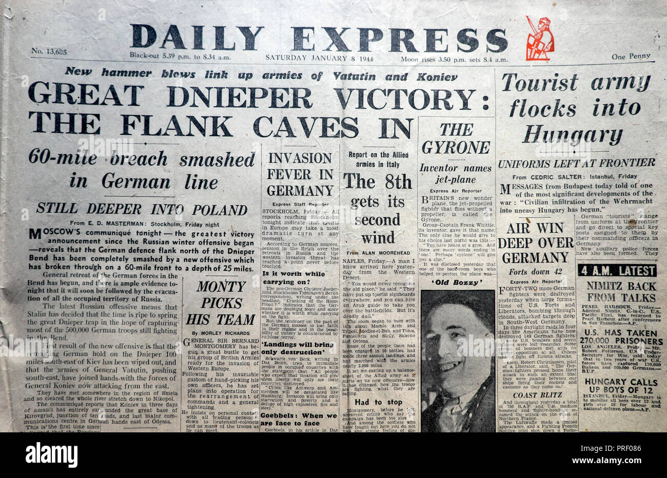 Old Newspaper Front Page Usa