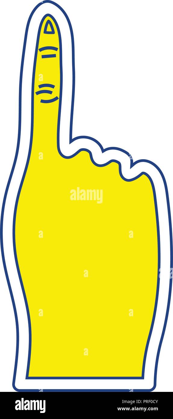 Fans foam finger icon. Thin line design. Vector illustration Stock ...