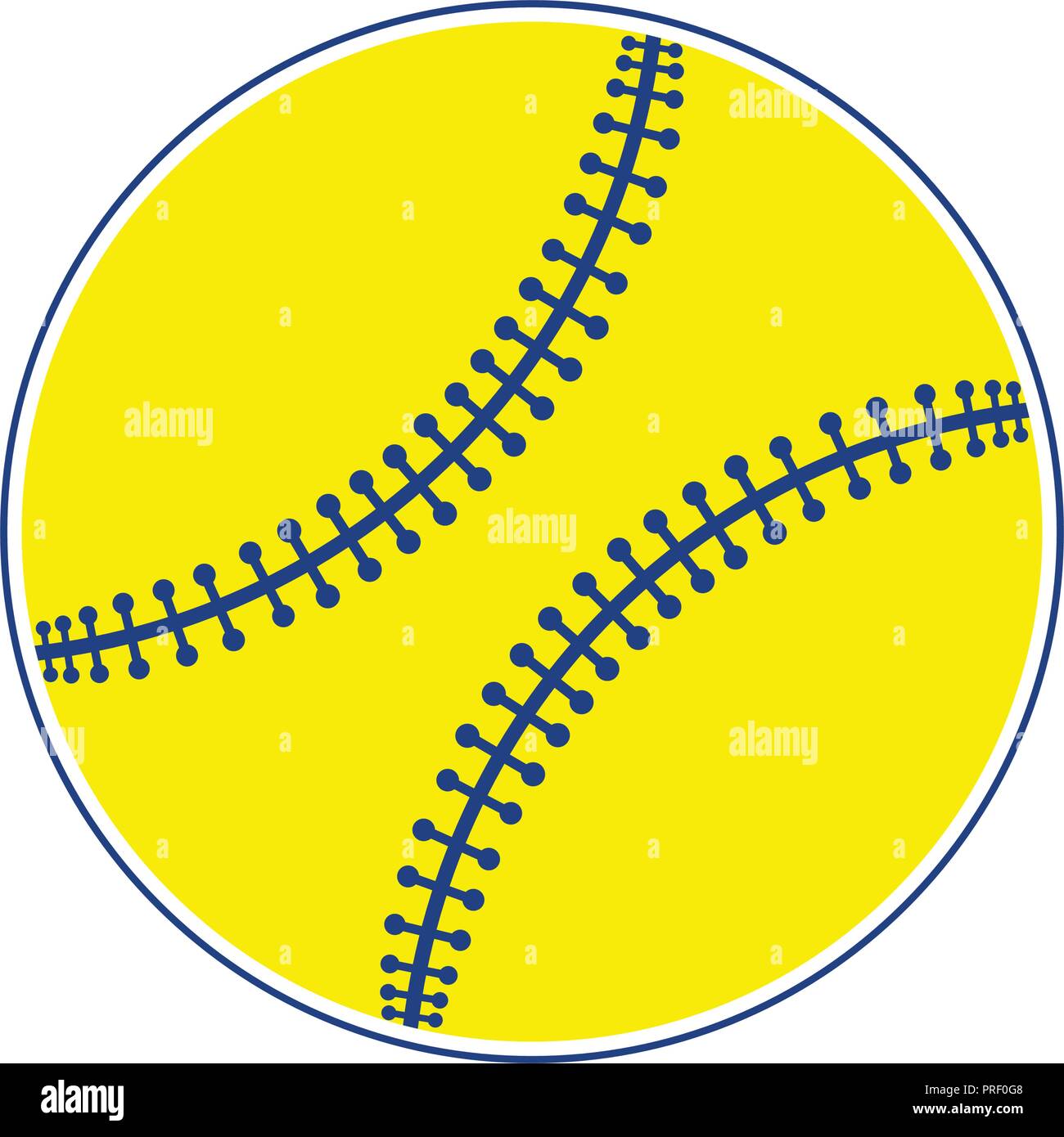Yellow Softball Ball Vector