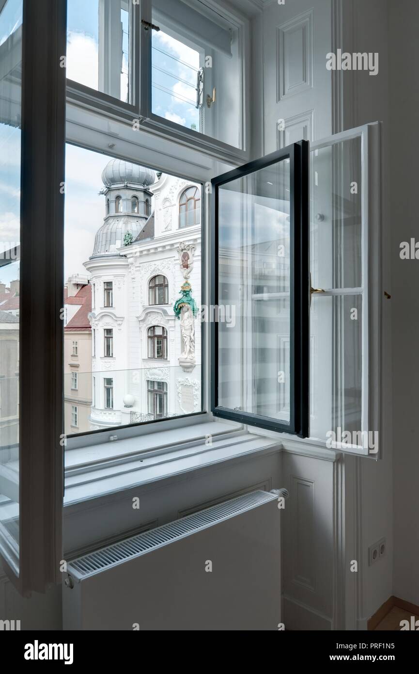 Wien, Bauprojekt Wollzeile, Aussicht Lugeck Stock Photo - Alamy