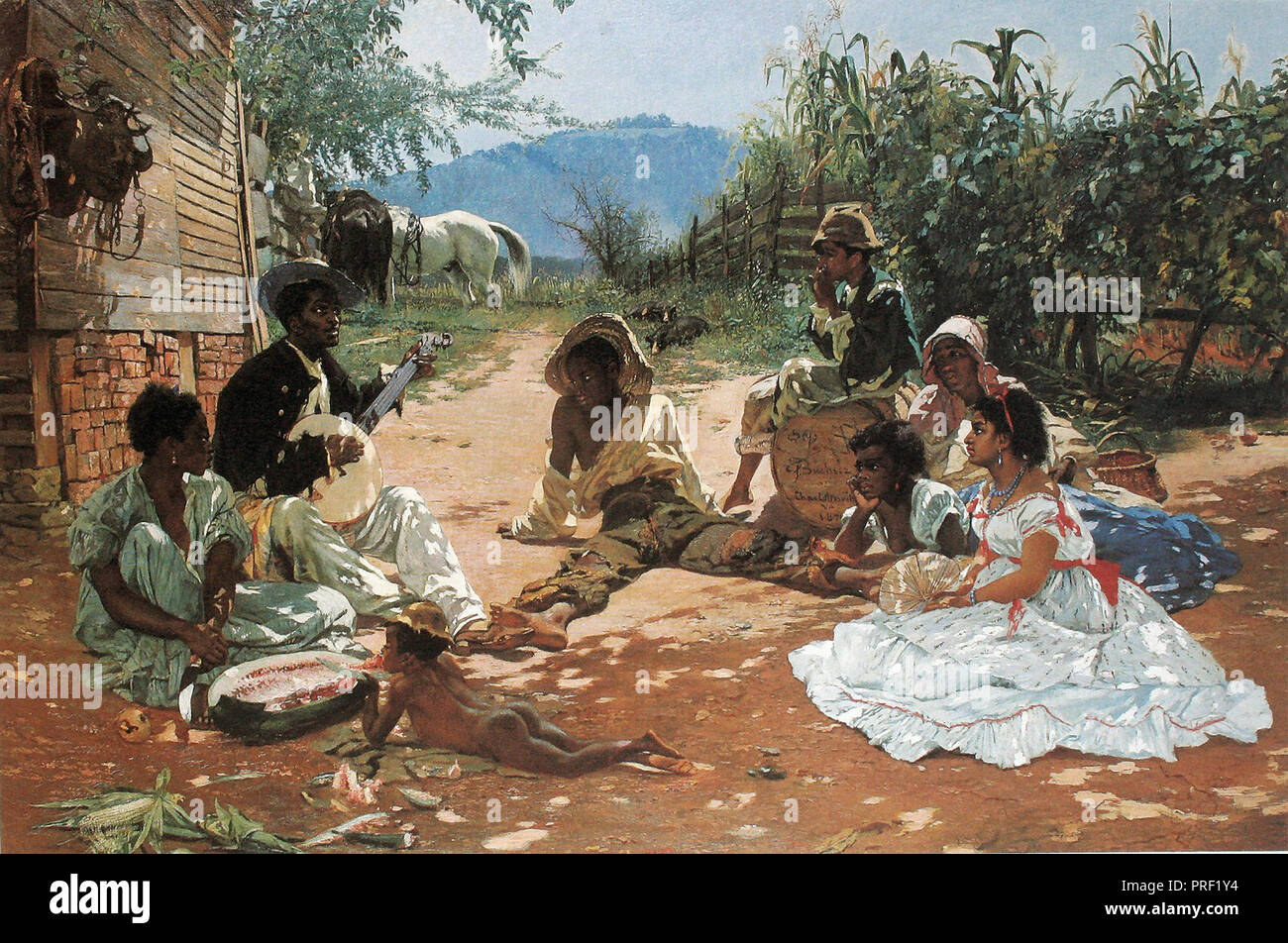 Buchser Frank - the Song of Mary Blane Stock Photo - Alamy