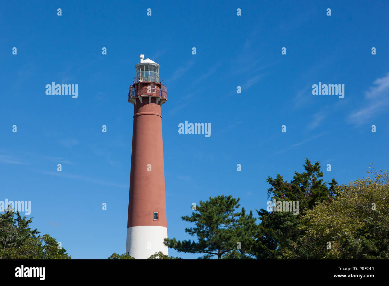 A view of the historic Barnegat Lighthouse on Long Beach Island ...