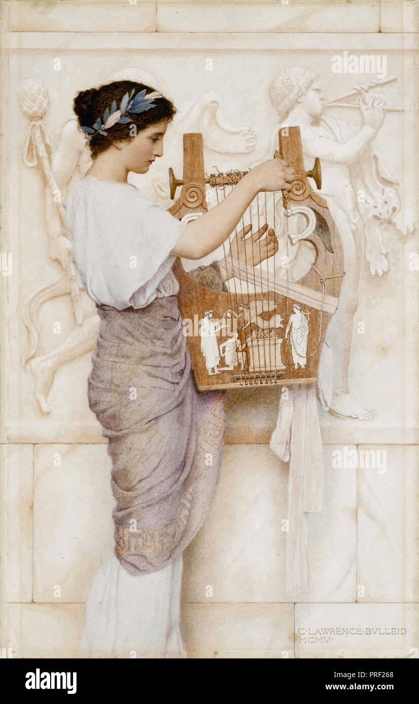 Girl with lute hi-res stock photography and images - Alamy