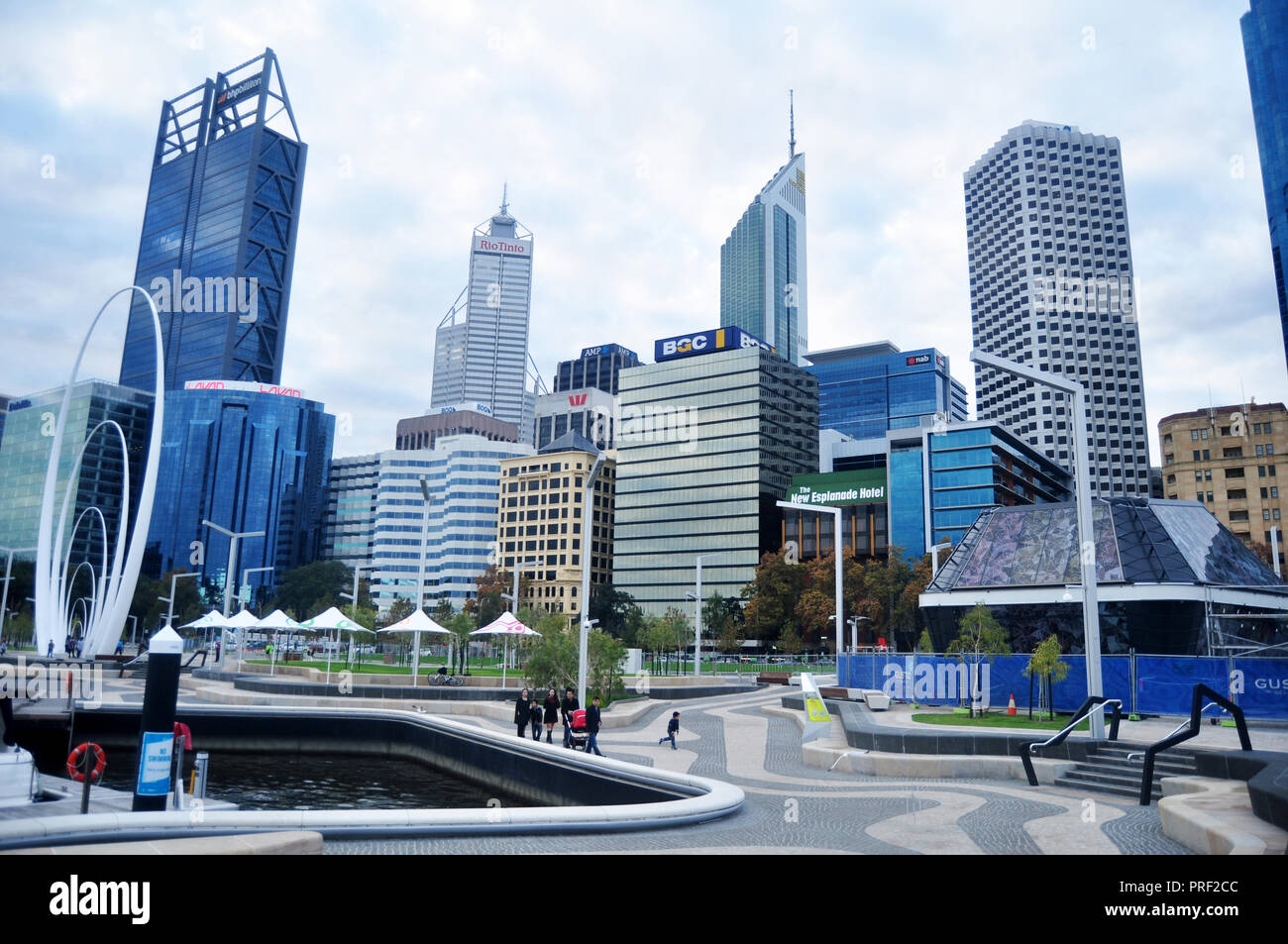Landscape and cityscape with modern building and Spanda monument for ...