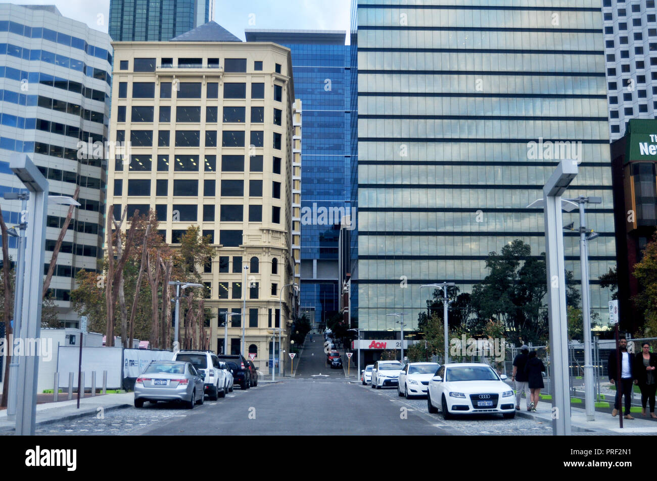Landscape and cityscape with modern building at Elizabeth Quay on May ...