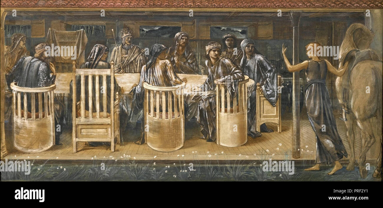 Burne-Jones Edward Coley - Quest for the Holy Grail I - Knights of the ...