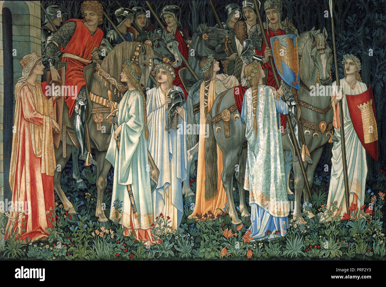 Burne-Jones Edward Coley - Quest for the Holy Grail II - the Arming and ...