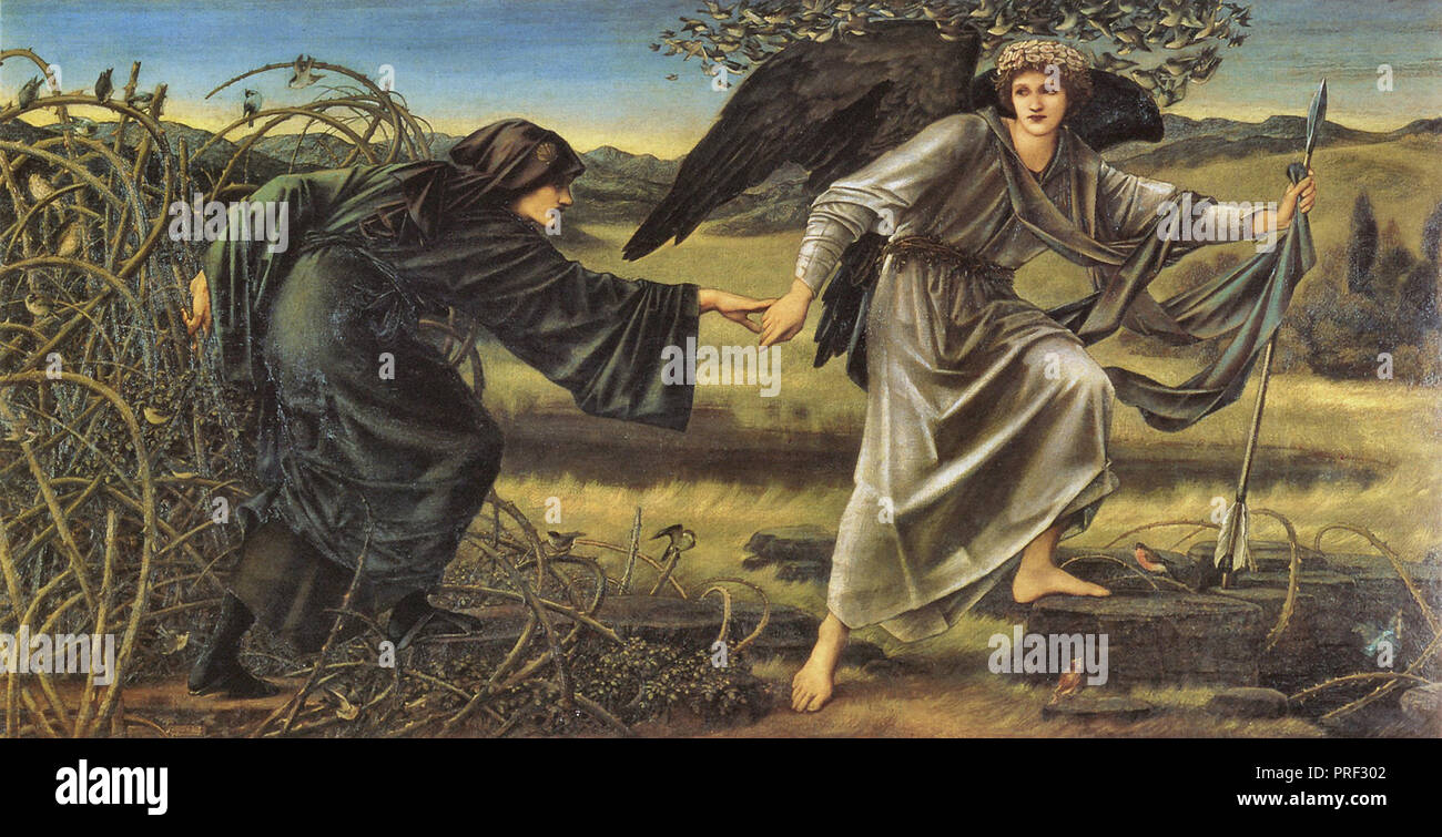 Burne-Jones Edward Coley - Romaunt of the Rose 1 - Love Leading the ...