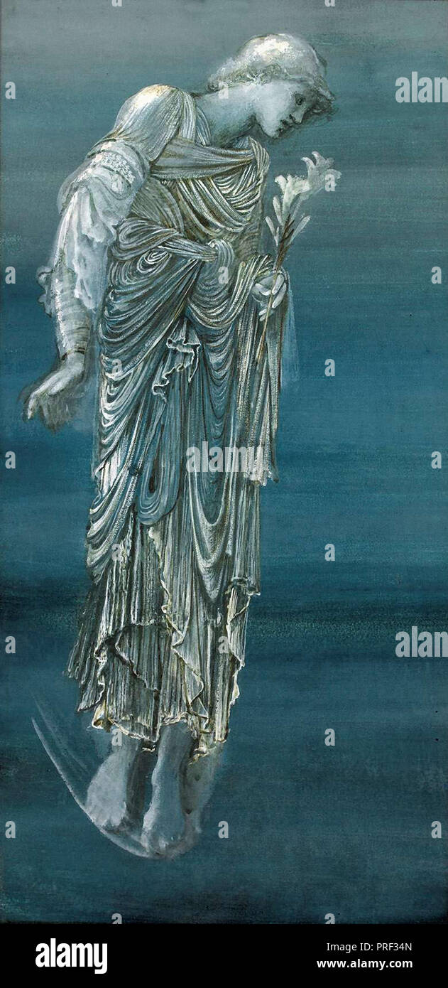 Burne-Jones Edward Coley - the Angel of the Annunciation Stock Photo ...