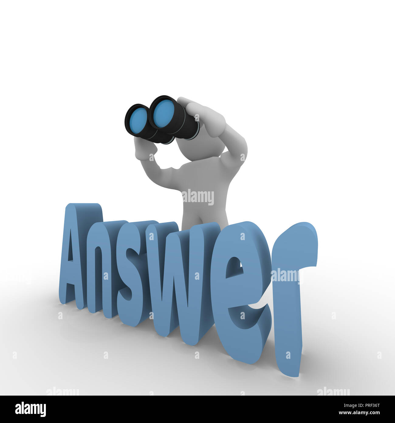 3d small person question mark hi-res stock photography and images - Alamy