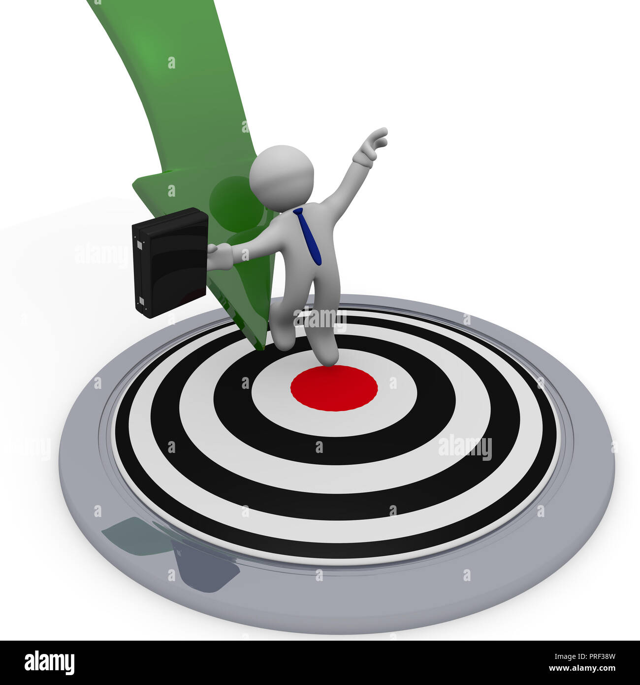 Small business character with a traget icon, success or goals concept ...