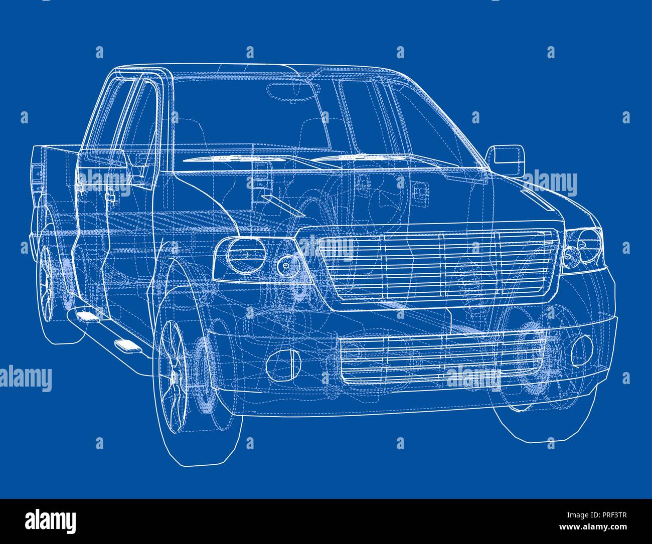 Car SUV drawing outline. Vector rendering Stock Vector Image & Art - Alamy