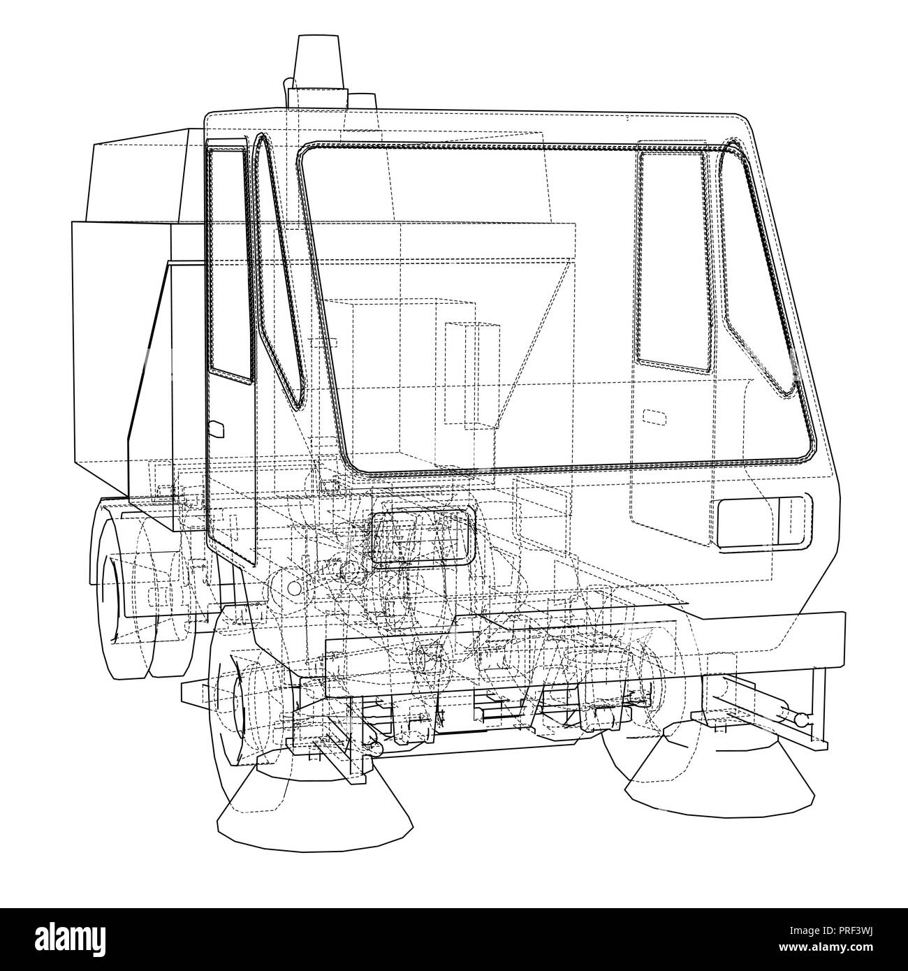 Small Street Clean Truck Concept Stock Vector Image & Art - Alamy