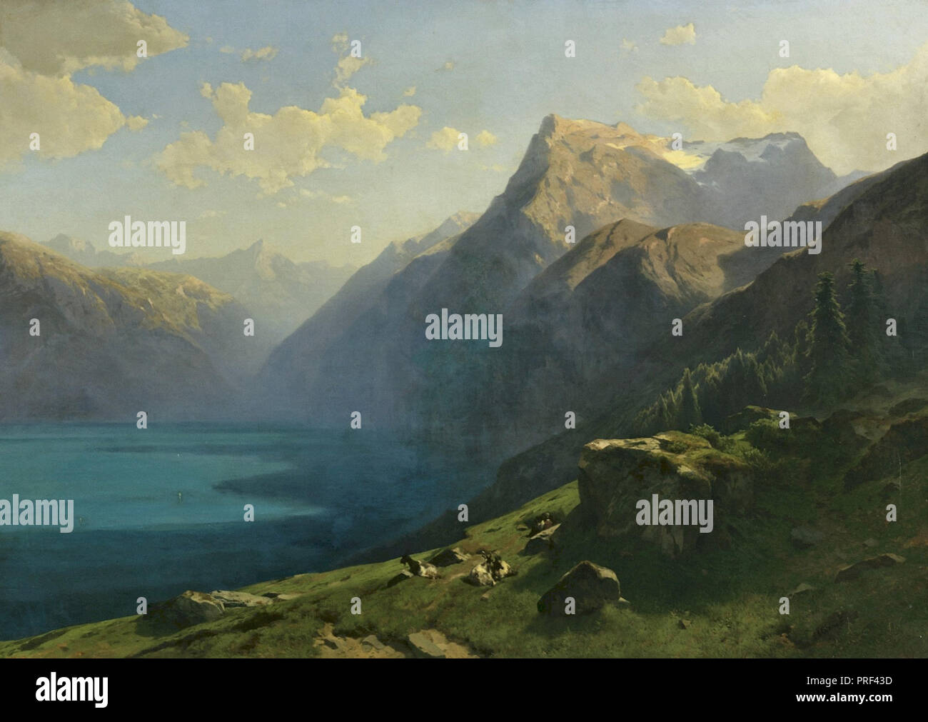 Calame Alexandre - View of Lake Lucerne from Seelisberg Stock Photo - Alamy