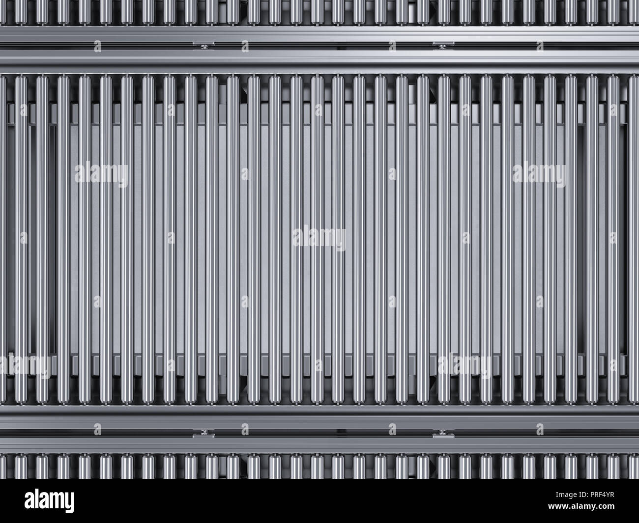 3d rendering empty conveyor line top view Stock Photo - Alamy