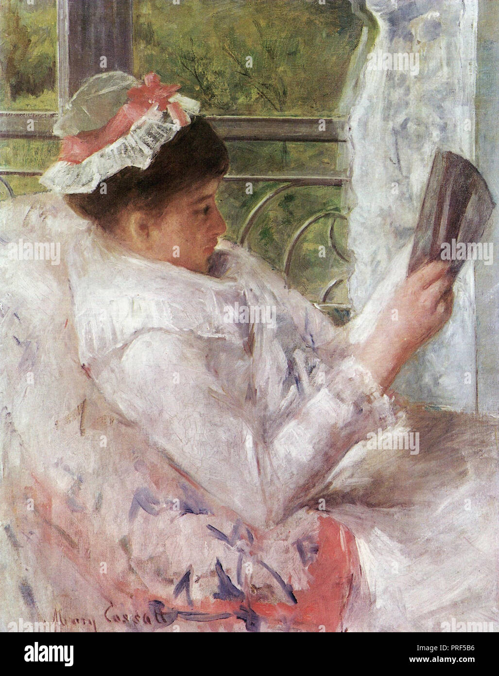 Cassatt Mary - Reading Woman (Lydia Cassat) 1878 Stock Photo - Alamy