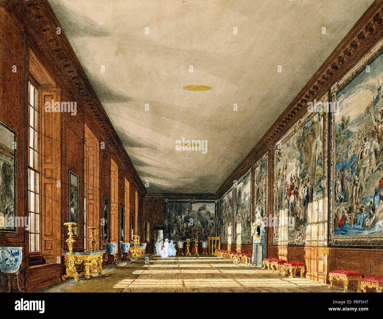 Cattermole Richard - Hampton Court - the Queen's Gallery Stock Photo ...