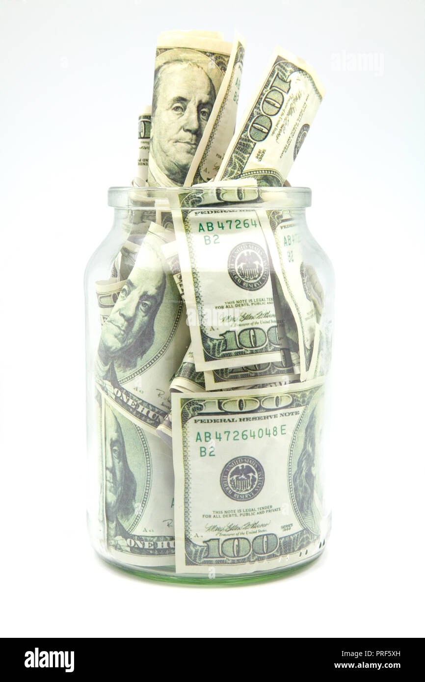 pot of crystal full of money Stock Photo - Alamy