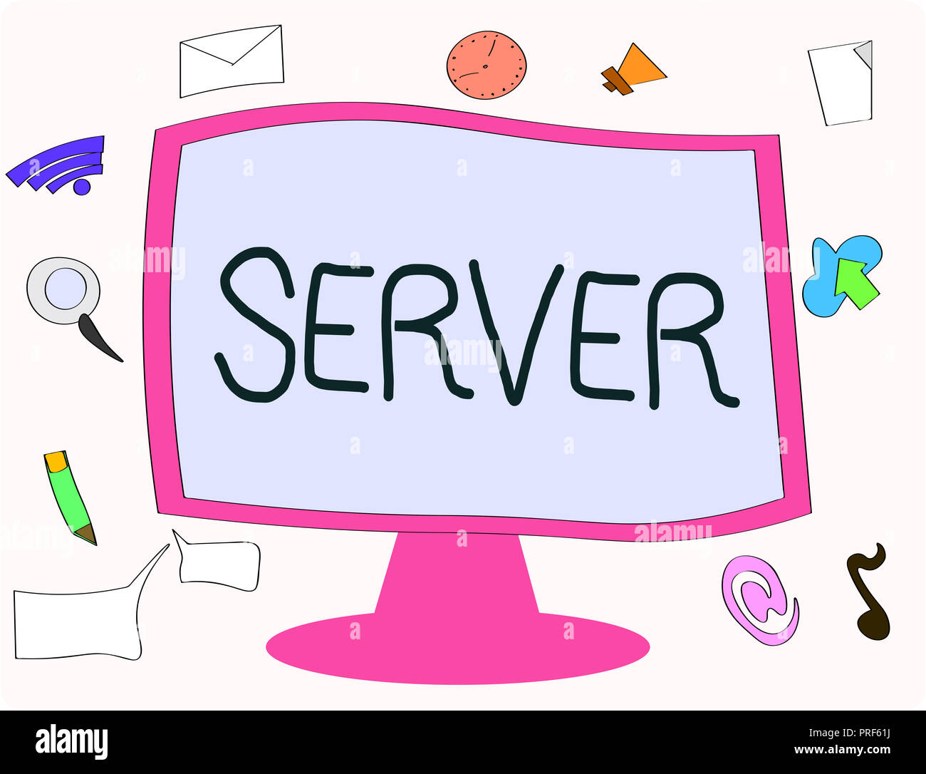 Writing note showing Server. Business photo showcasing computer program ...