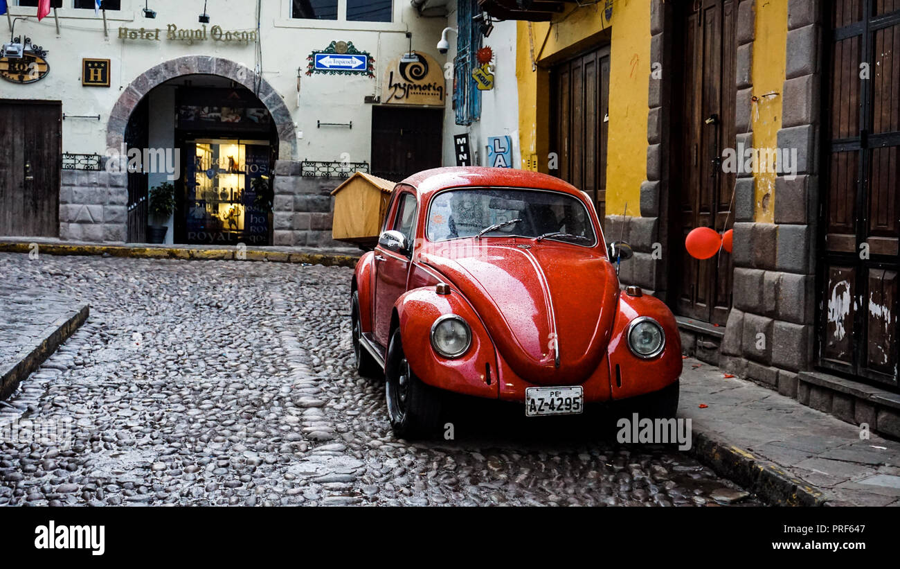 Red VW BUG Stock Photo - Alamy